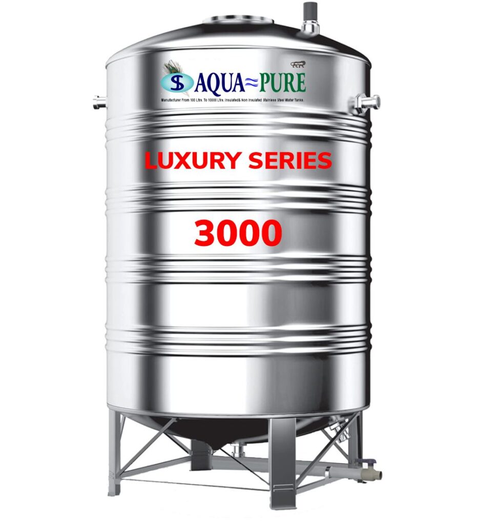 SS Water Tank 3000 Ltr (Luxury Series) - Aquapure